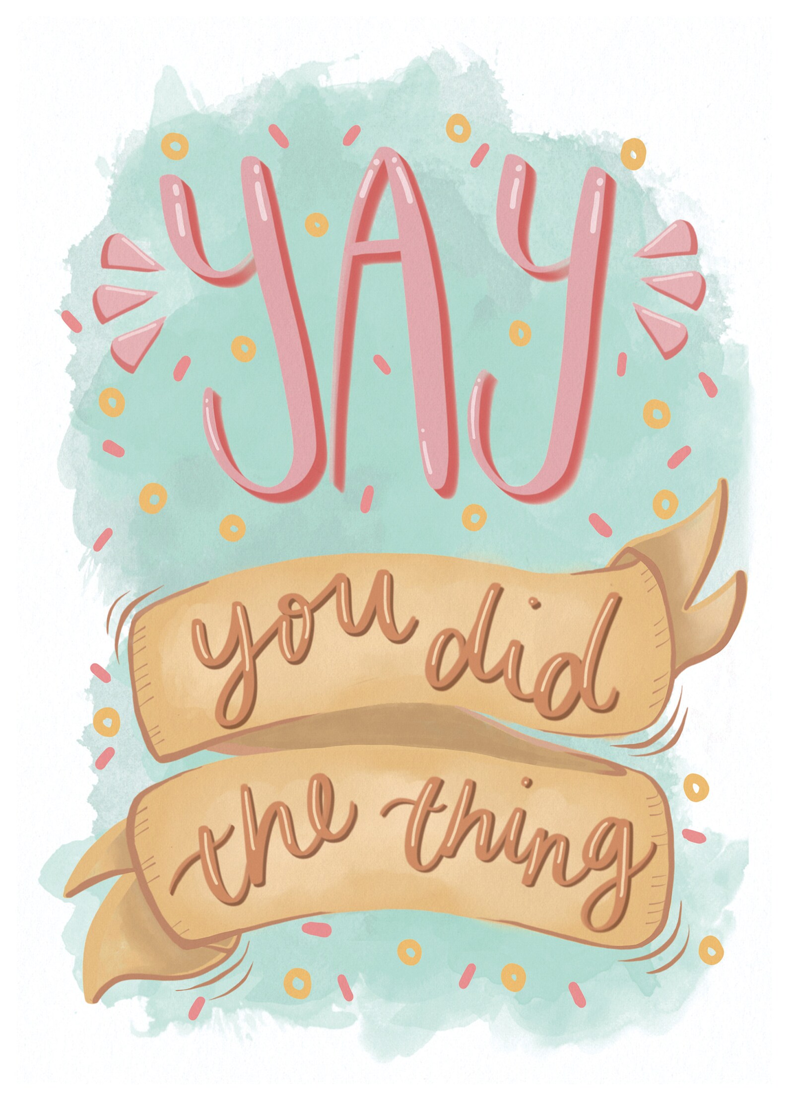 Yay! You Did the Thing! Funny Congratulations Card,congrats Card ...