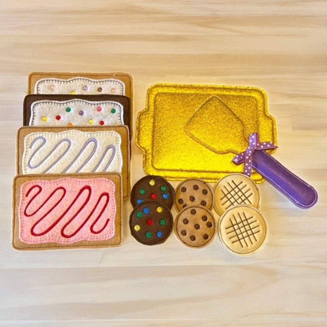 Felt Bake Set for Toddler Girls or Boys, Felt Food Play Kitchen Pretend ...