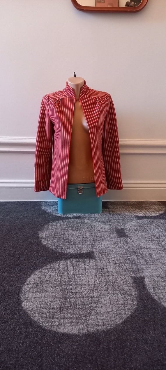 1960s Blazer Suit Jacket / Mandarin Collar / 60s Mod … - Gem