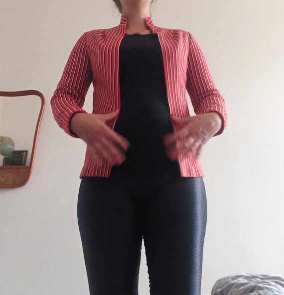 1960s Blazer Suit Jacket / Mandarin Collar / 60s Mod … - Gem
