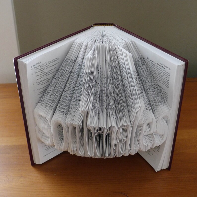 Boyfriend Girlfriend Gift Folded Book Art Wedding Decor - Etsy