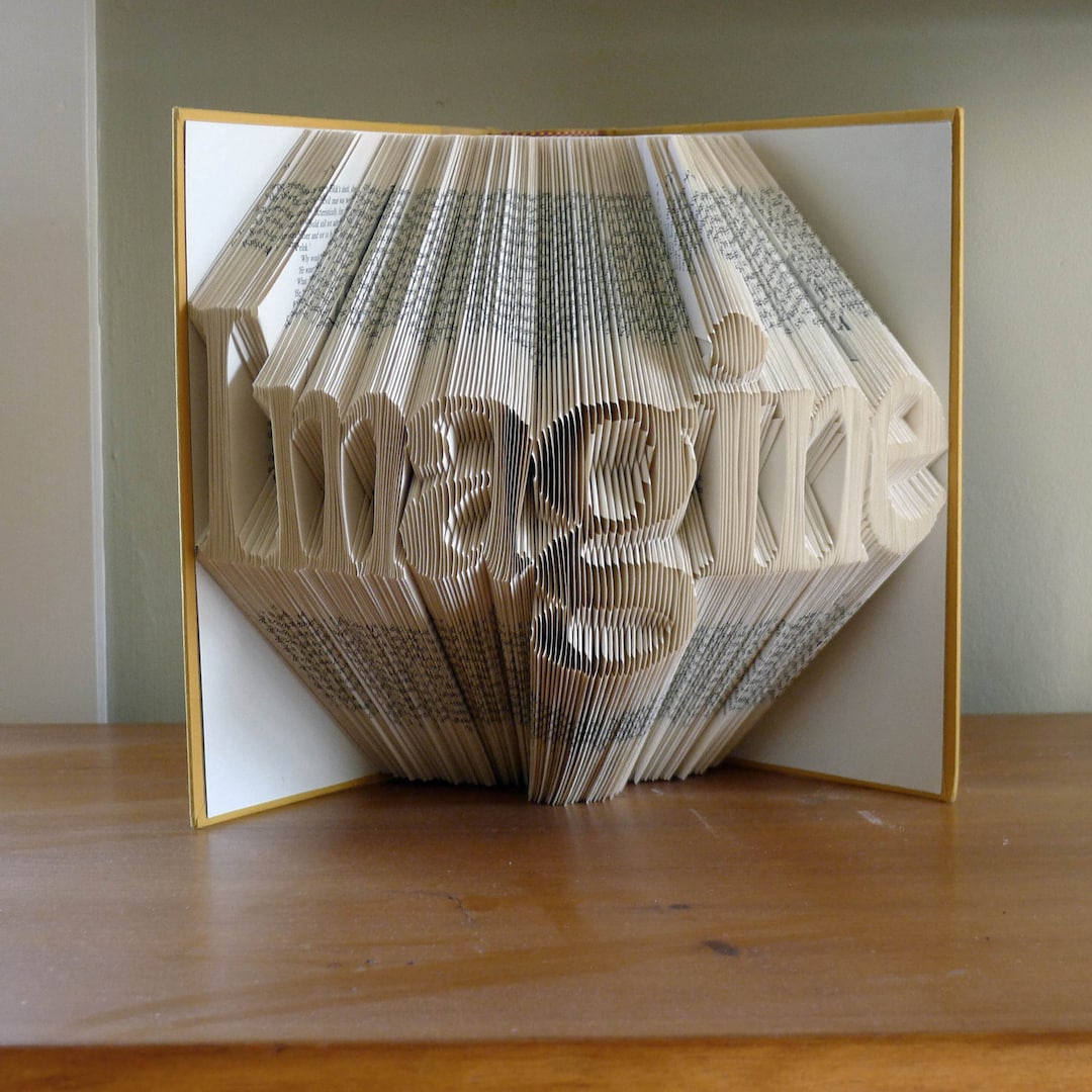 Personalized Gift - Unique Present - Custom Folded Book Sculpture ...