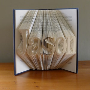 Monogrammed Custom Name Folded Book Unique Personalized Gift - Your ...