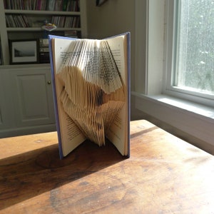 Bird Book Sculpture - Folded Book Art - Unique Handmade Gift - Altered ...