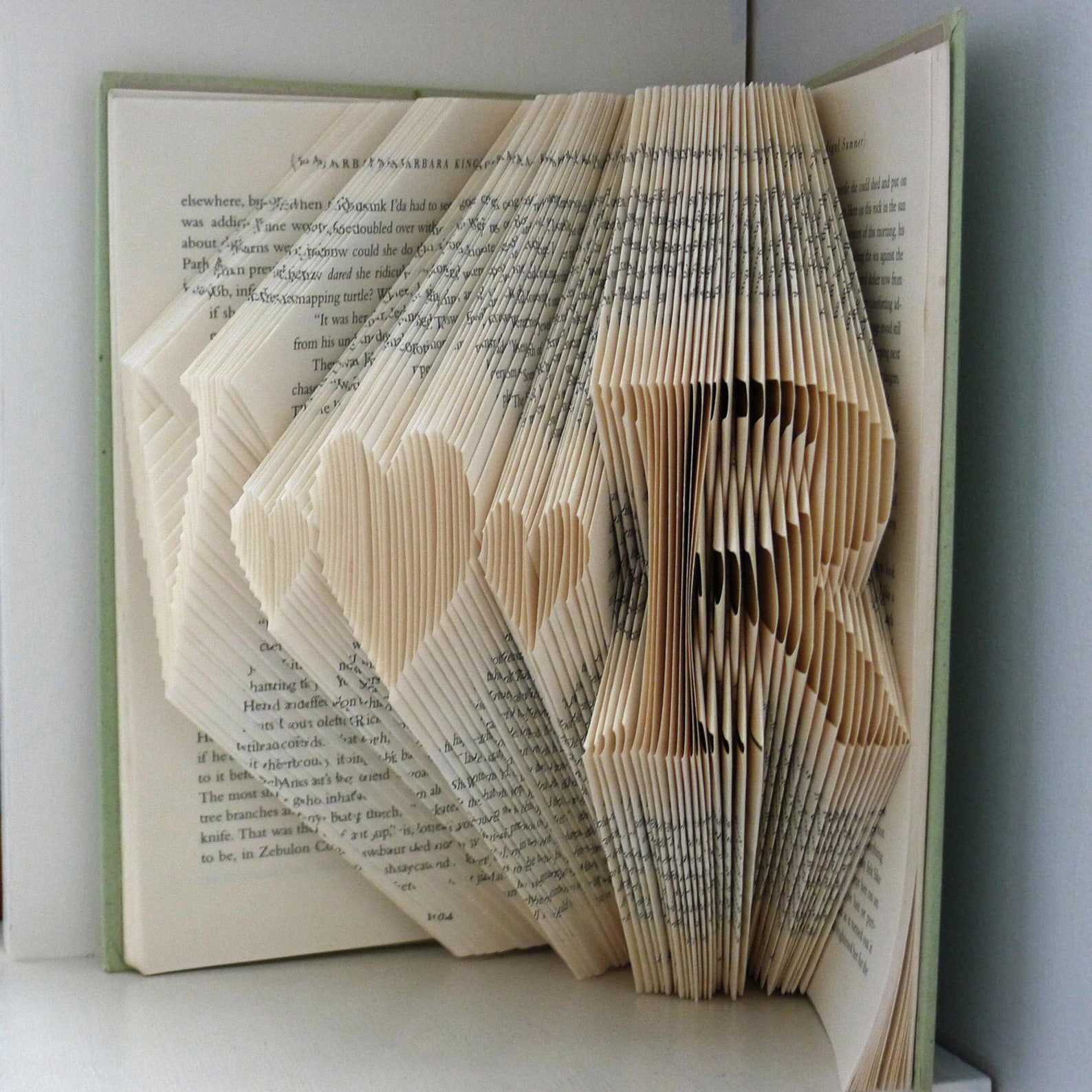 Wedding Decorations Unique Monogrammed Folded Book - Etsy