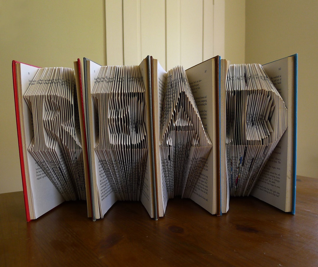 Book Lovers - Altered Book - READ Custom Folded Books - Handmade Gift ...