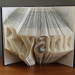 Monogrammed Custom Name Folded Book Unique Personalized Gift - Your ...