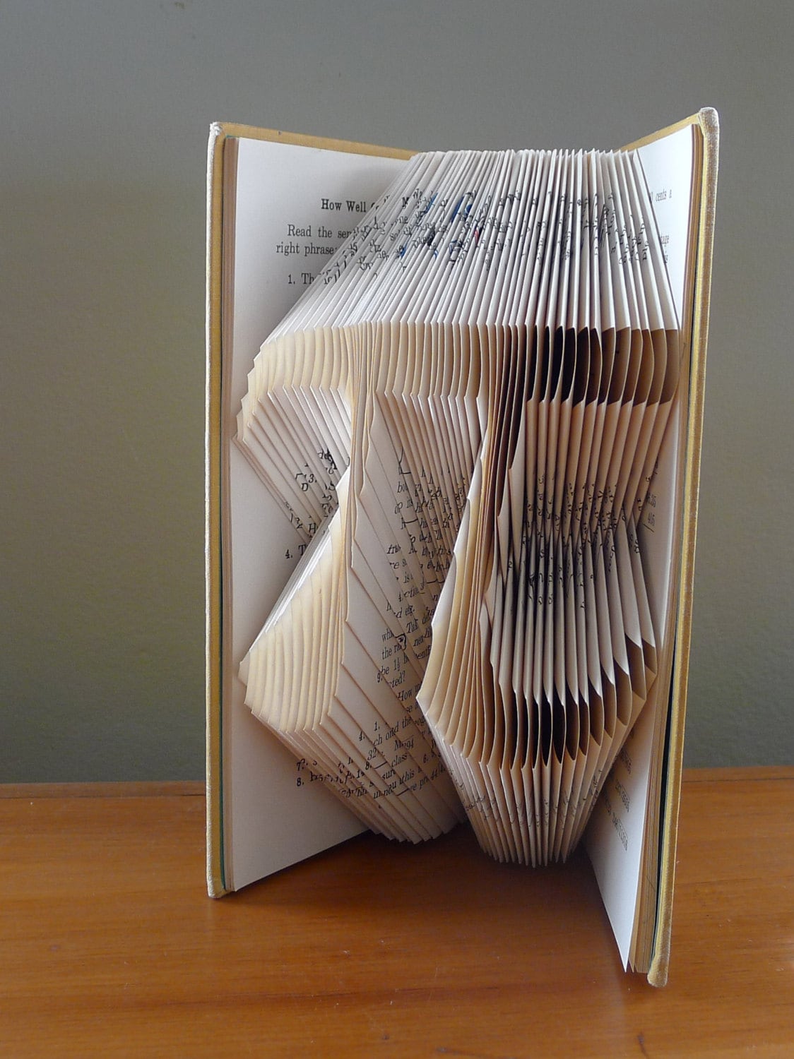 Pi - Folded Book Art - Math - Pi Day - March 14th - Forever - Never ...