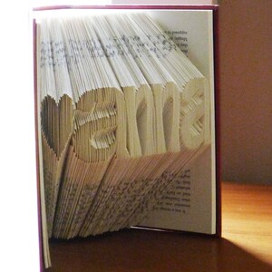 Monogrammed Custom Name Folded Book Unique Personalized Gift - Your ...