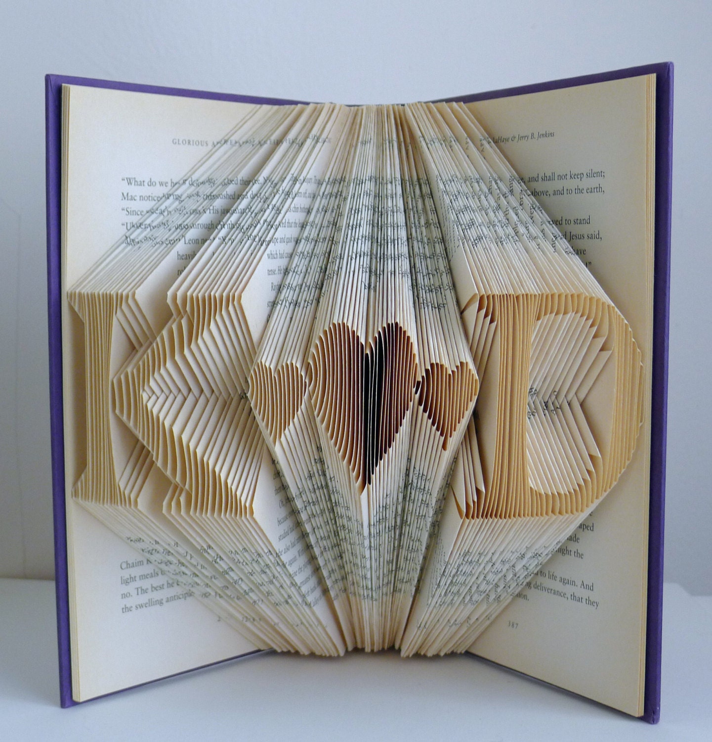 Wedding Decorations Unique Monogrammed Folded Book | Etsy