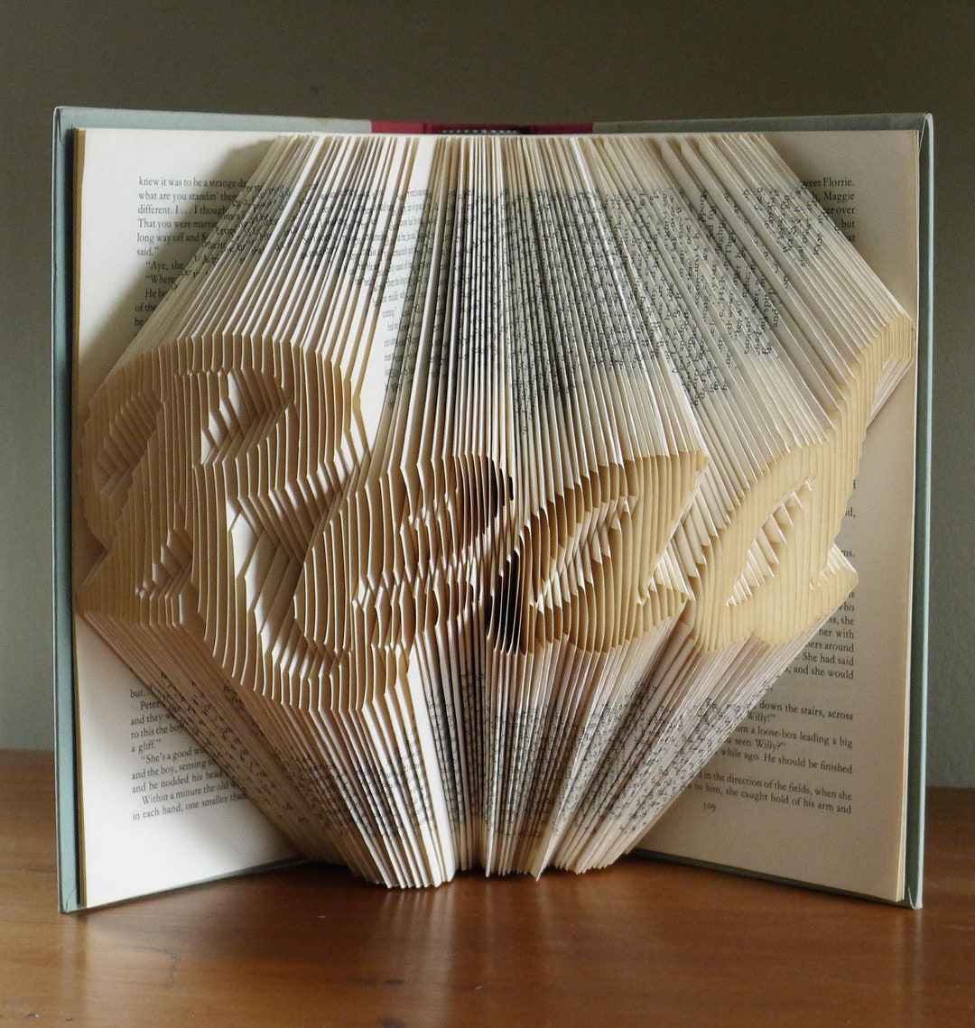 Folded Book Sculpture - Decorative Art - Gifts for Book Lovers - READ ...