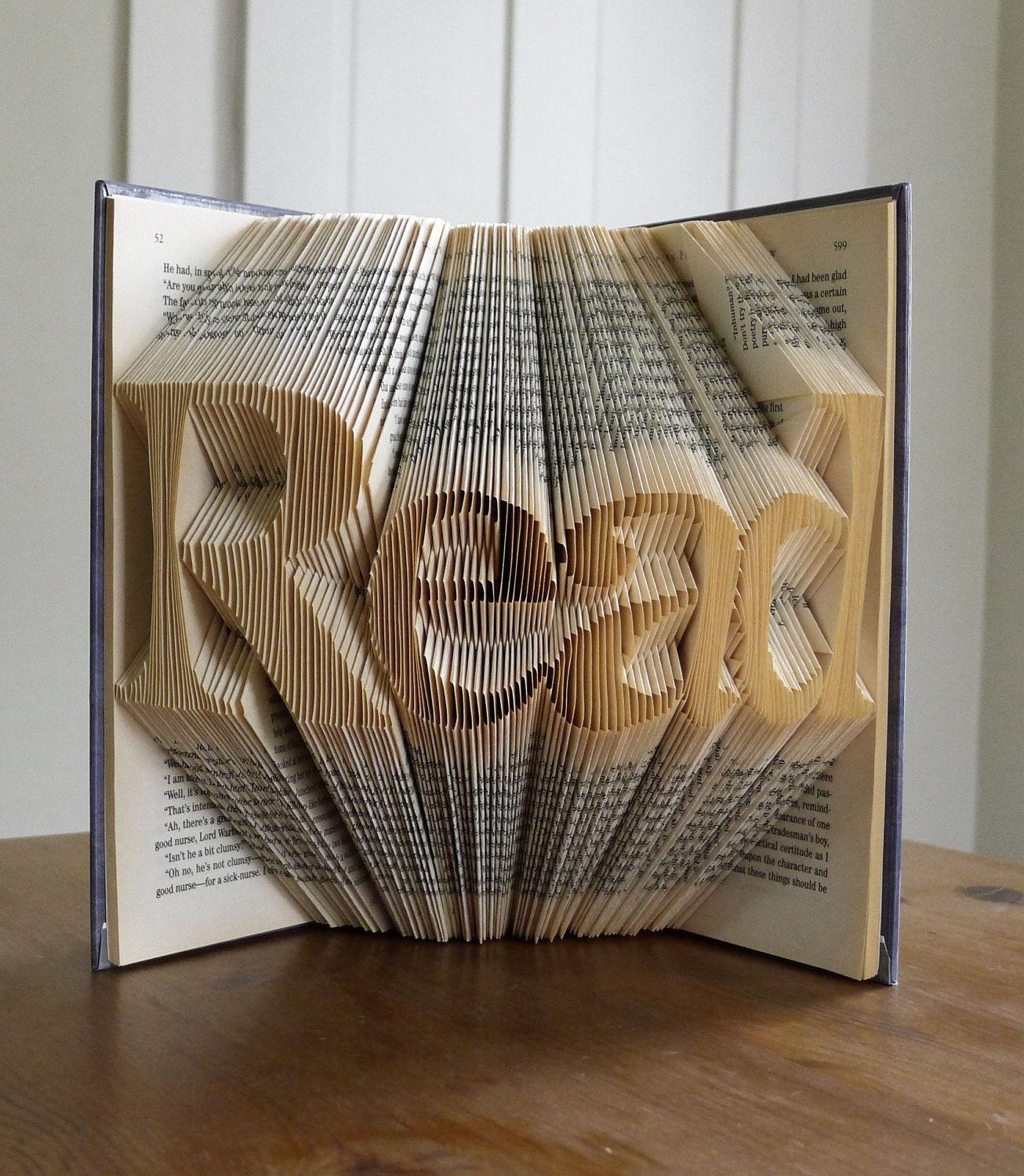 Folded Book Sculpture READ Home Decor Gifts for Book - Etsy