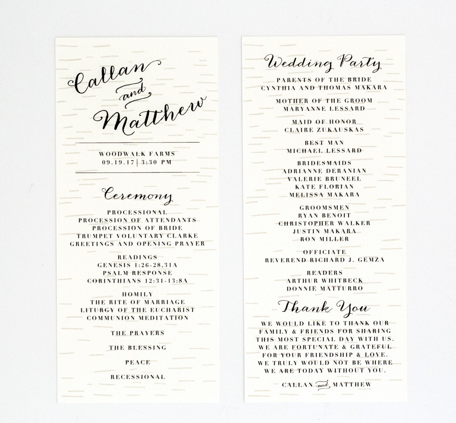 Wedding Programs Itineraries Rustic Intimate Outdoorsy | Etsy