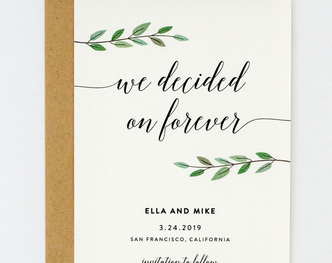 Elegant Script Wedding Menus Hand Drawn Greenery and Chic | Etsy