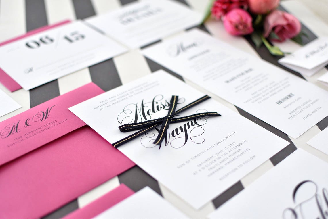 Modern Wedding Invites Modern & bold a sophisticated mix of | Etsy