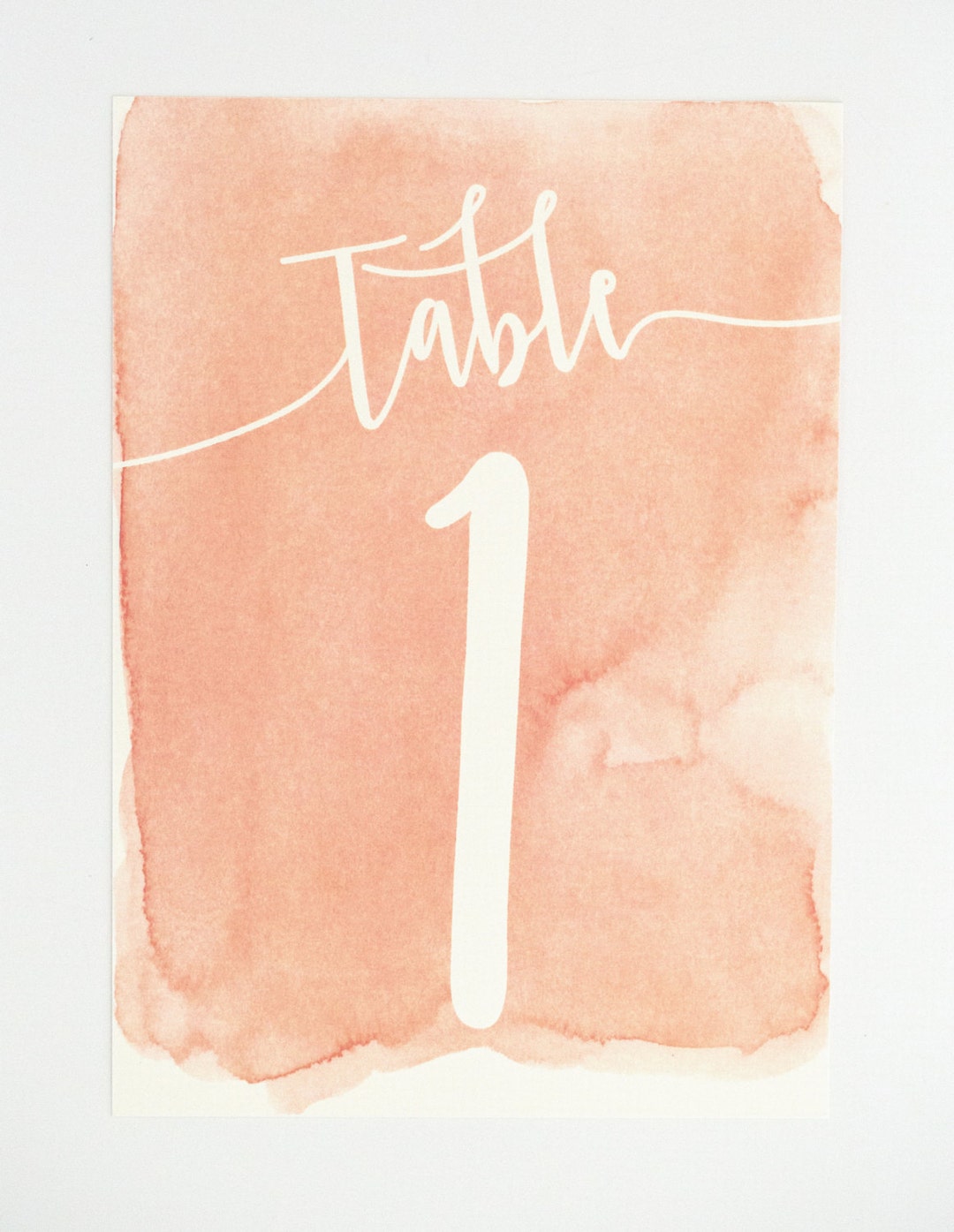 Wedding Table Numbers Coral Ombre Modern Design With Unique - Etsy