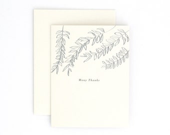 Romantic Wedding Thank You Cards Calligraphy Style Intimate | Etsy