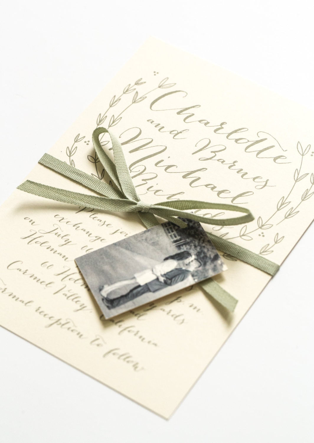 Modern Wedding Invitations Calligraphy Style Intimate | Etsy