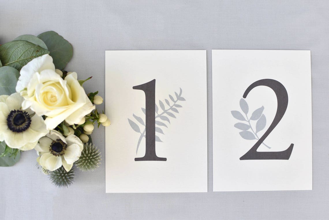 Wedding Table Numbers Elegant Classic Calligraphy Script | Etsy