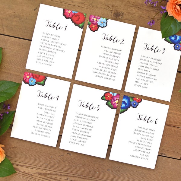 Colorful Seating Chart - Etsy