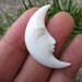Intricate Hand Carved Bone crescent Moon Cabochonflat back | Etsy