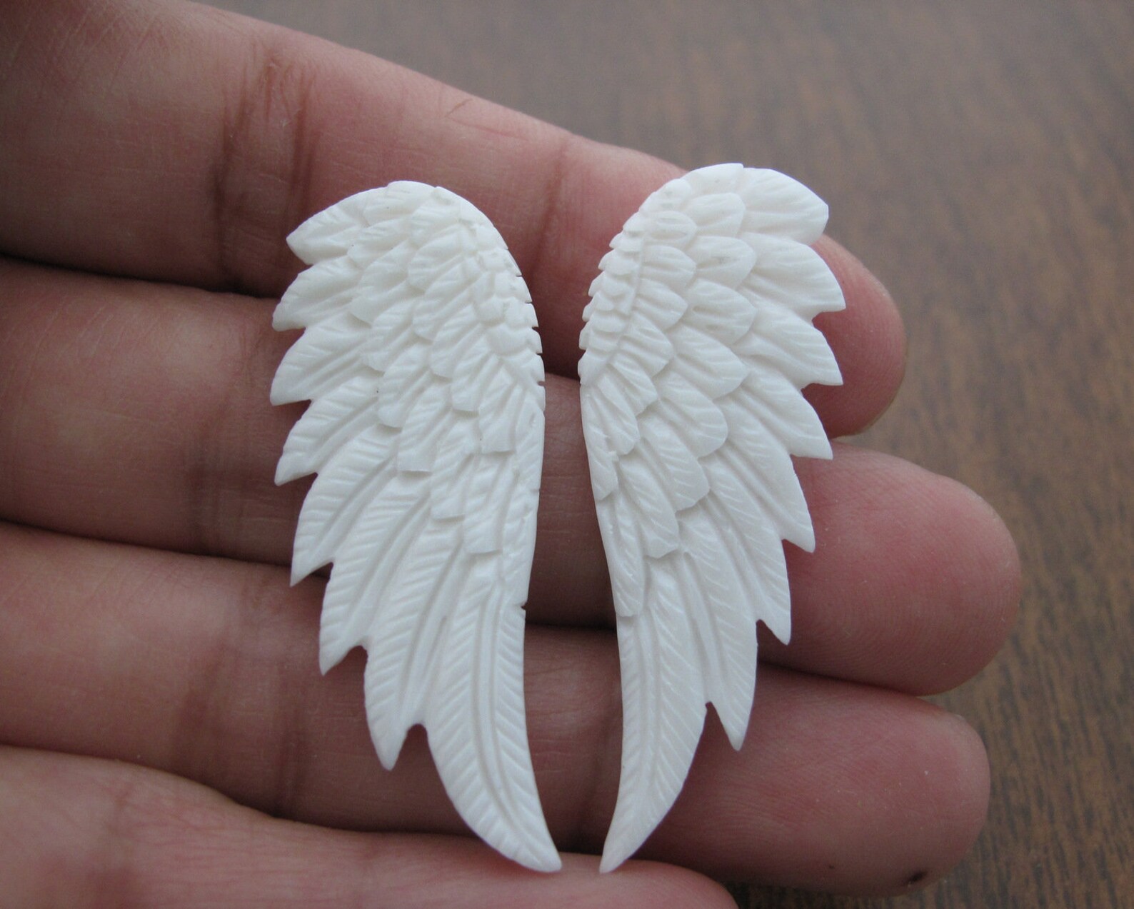 Double-sided Pair of Hand Carved Medium Sized 40 Mm Angel | Etsy