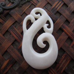 Sale 15% Gorgeous Bone Koru Hook From Buffalo Bone , Stringing, Tribal ...