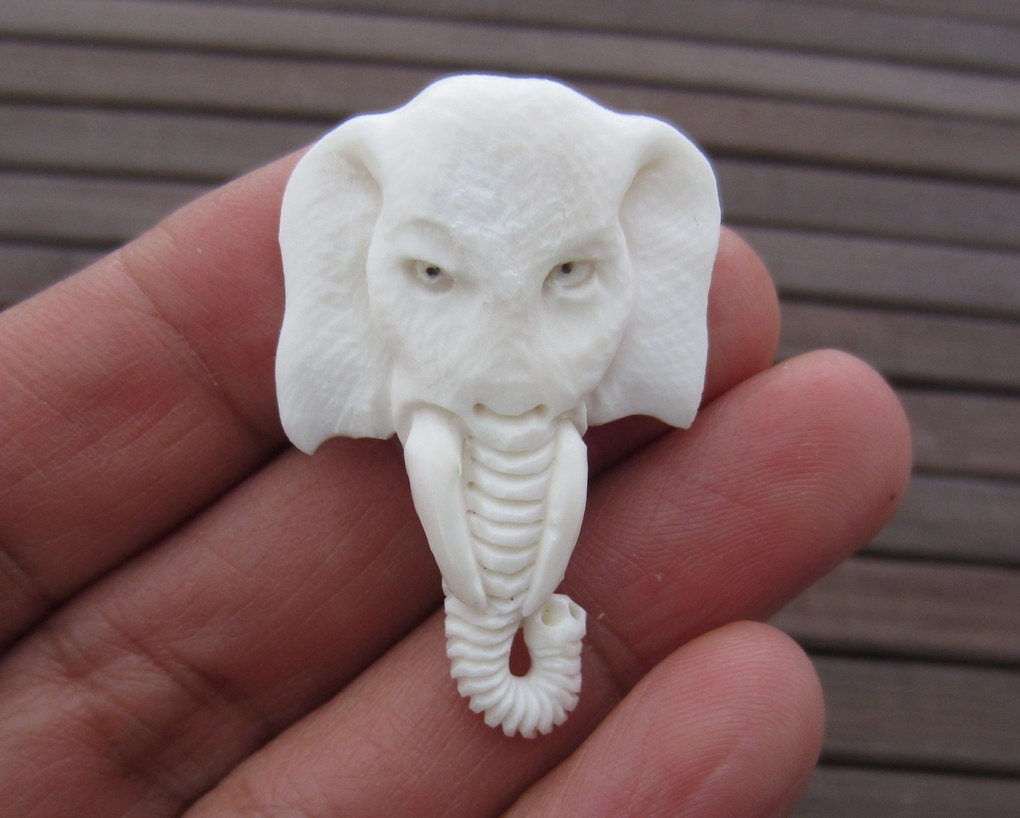 Gorgeous Detail Hand Carved Elephant, Bone Carving, Bali Carving ...