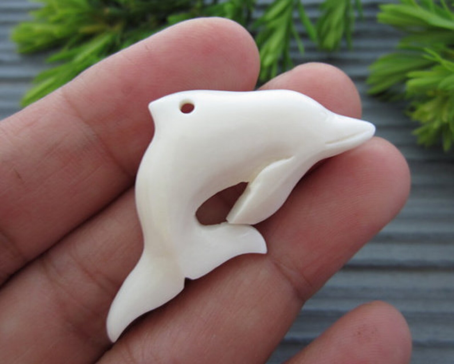 Adorable Dolphin Beads, Bone Beads, Bone Carving , Embellishment ...
