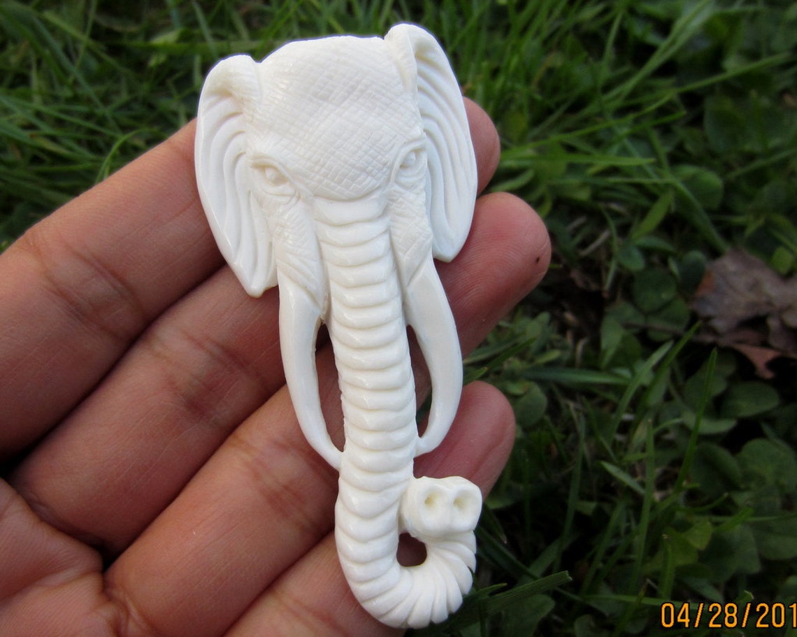 Sale Extra Large Gorgeous Detail Hand Carved Elephant Bone - Etsy