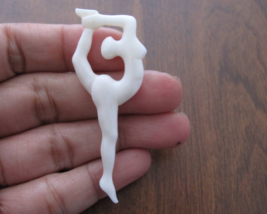 SALE Gorgeous Handcarved Yoga Pose, Double Sided, Buffalo , Bone ...