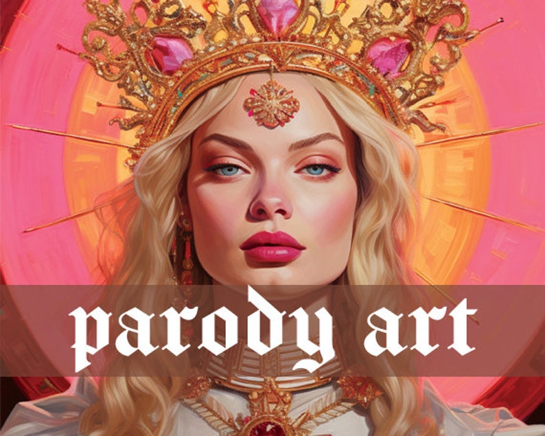 Renaissance Art Pop Culture Parody: Pink Maximalist Queen Doll - Etsy