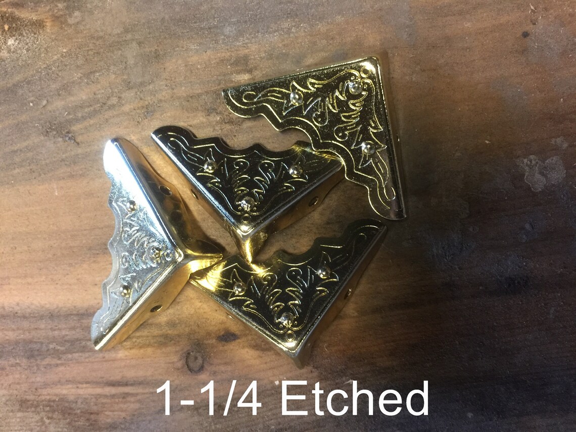 Box Corner Protectors Solid Brass Set of Four | Etsy