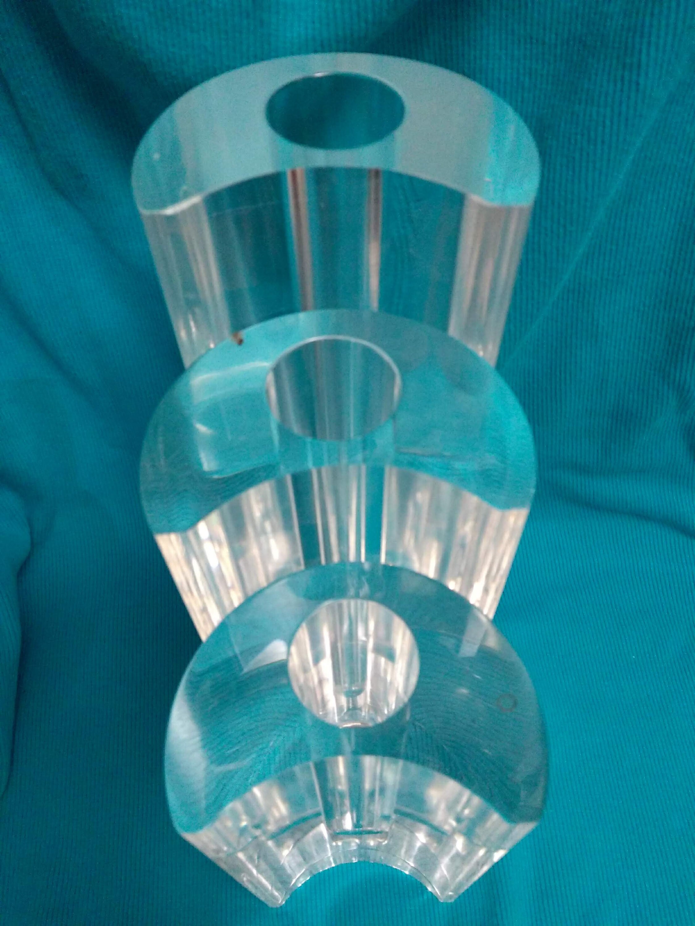 Set of 3 Graduated Lucite Vases MCM Italian Acrylic Guzzini Vintage ...
