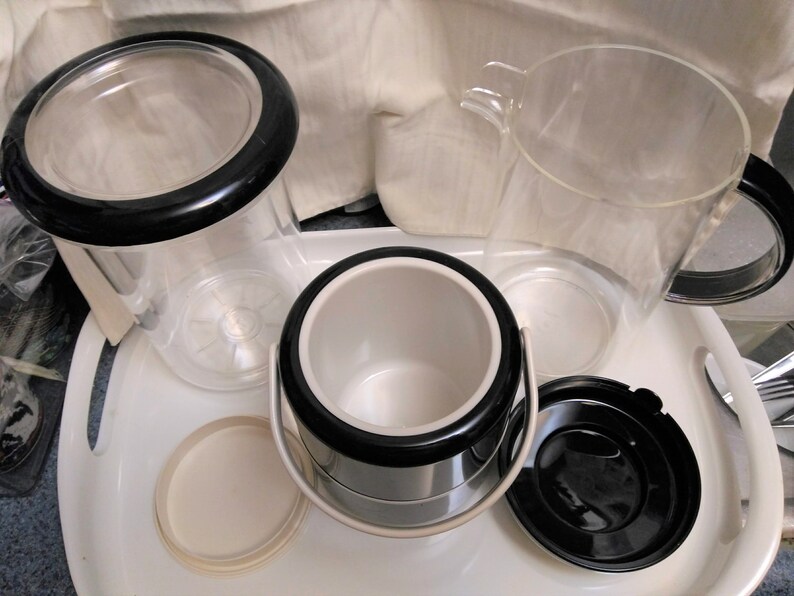 Scaroni Italy Bar Set Pitcher Ice Bucket Wine Chiller Black - Etsy