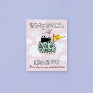 Cat Enamel Pin Cute Enamel Pin Cat Lady Pin Black Cat Enamel Pin Enamel ...