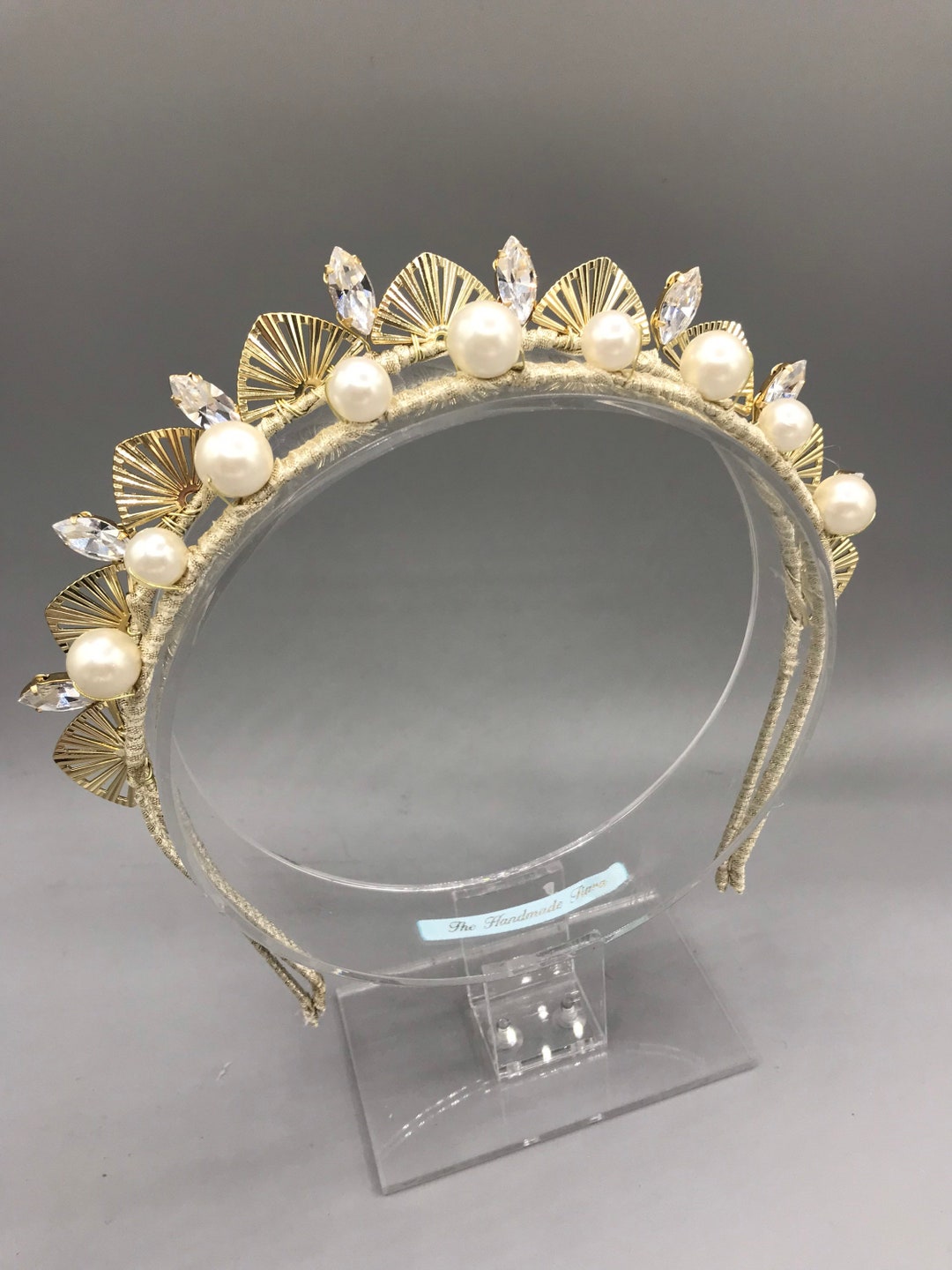 Bridal Art Deco Style Tiara Halo Crown Headwear, Vintage Wedding ...