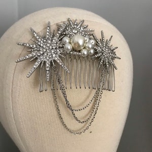 Celestial Star Hair Comb Hair Slide Celestial Wedding Bridal Hair Comb ...