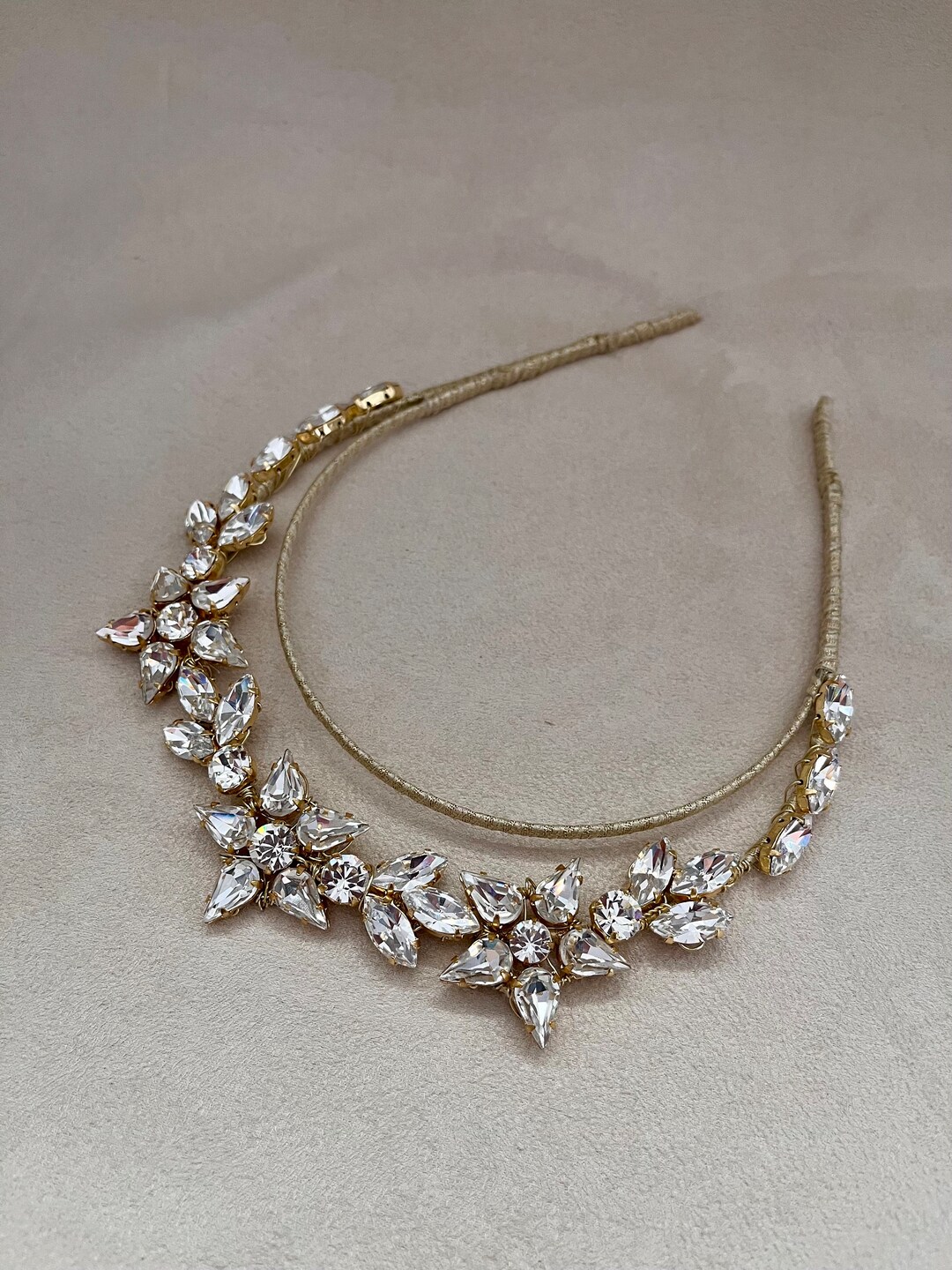 Gold Star Halo Crown Tiara Headband for a Celestial Wedding, Galaxy ...