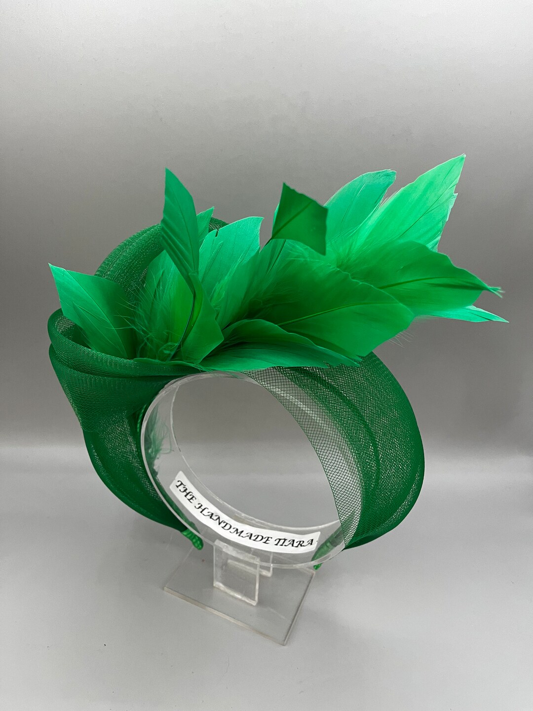 Green Emerald Fascinator Knot Headband, Emerald Green Headpiece for a ...