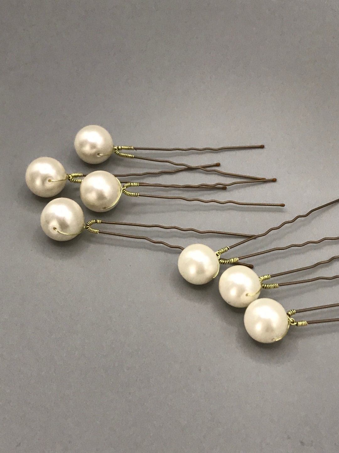 Chunky Pearl Hair Pins Ivory Wedding Hair Accessory - Etsy