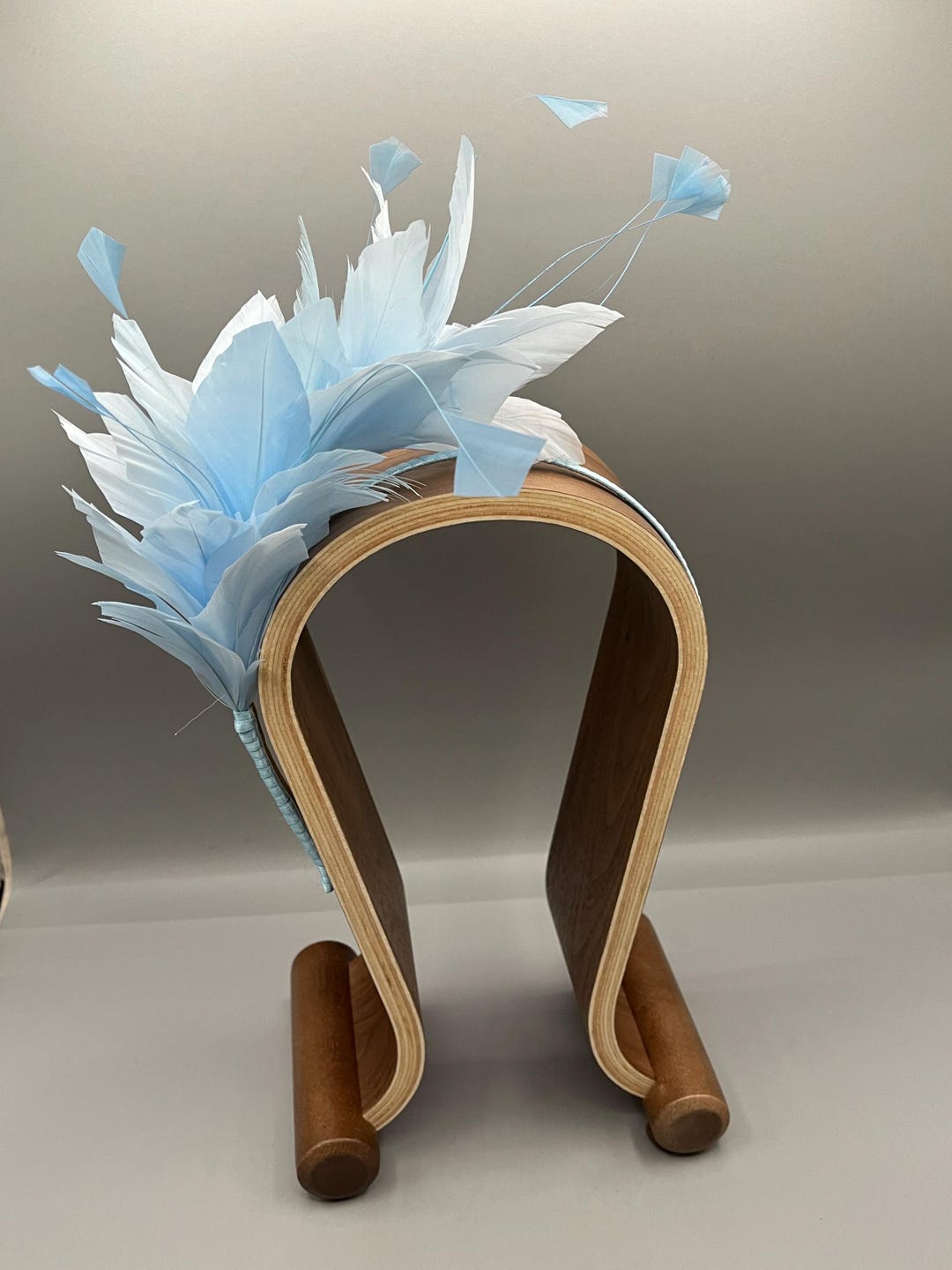 Baby Blue Feather Headband Fascinator, Races Headpiece, Mother of the ...