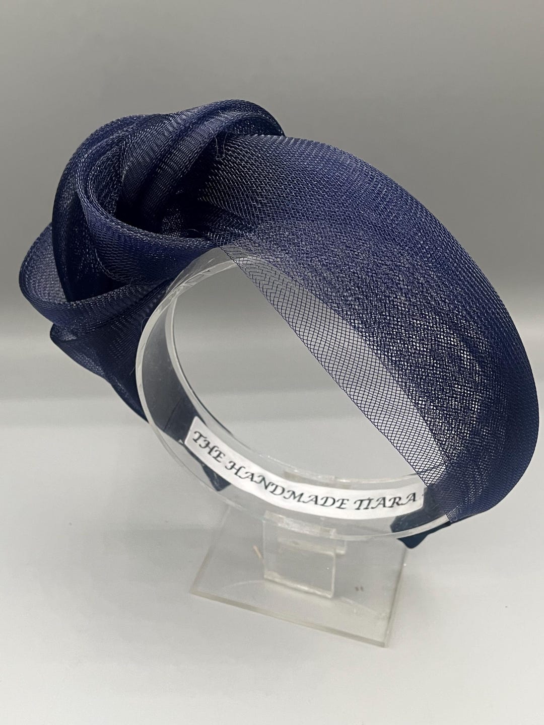 Navy Blue Halo Fascinator Headband in a Knot Design, Navy Blue ...
