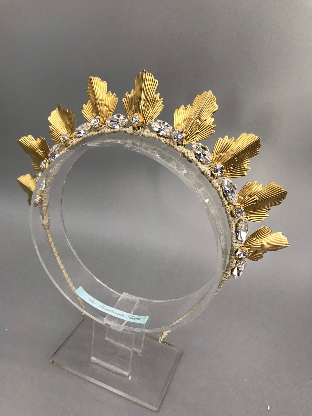 Art Deco Tiara, Gold Halo Crown, 1920s Wedding, Bridal, Regal Inspired ...