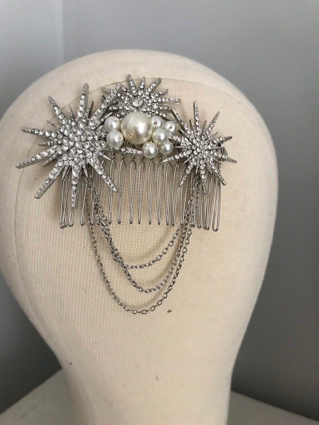 Celestial Star Hair Comb Hair Slide Celestial Wedding Bridal Hair Comb ...