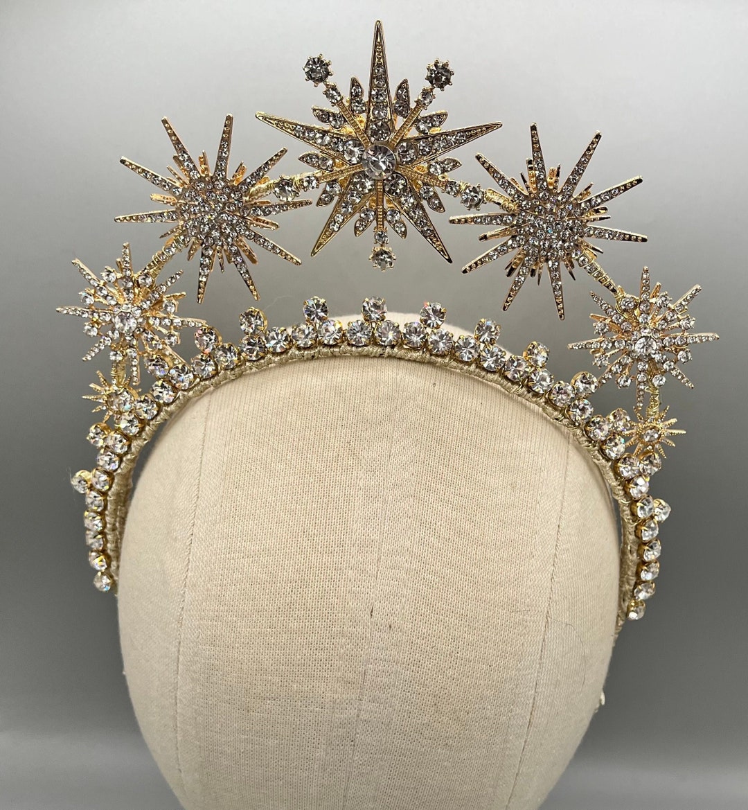 Celestial Crown Headpiece Wedding Cosmic Headband Constellation ...