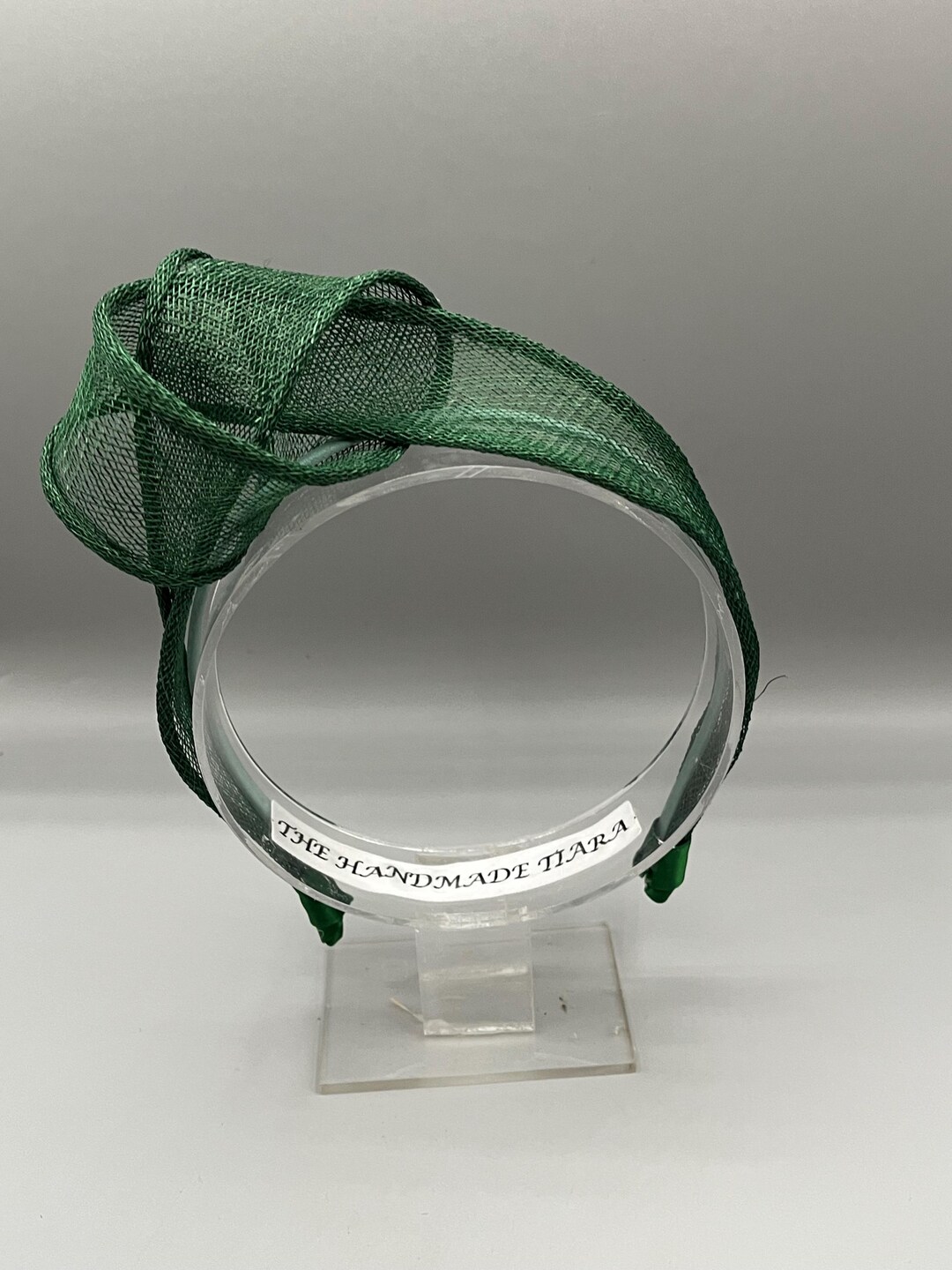 Green Fascinator Knot Headband, Forest Green Headpiece for a Wedding ...