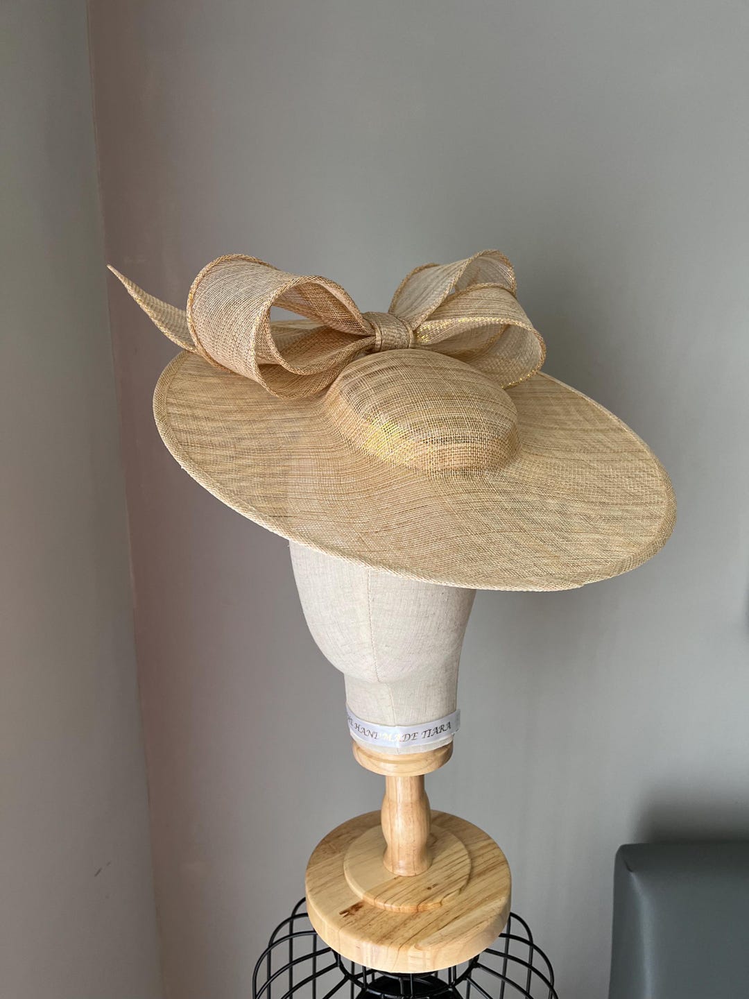 Gold Boater Hat, Hatinator for a Wedding, Headpiece for Ladies Day ...