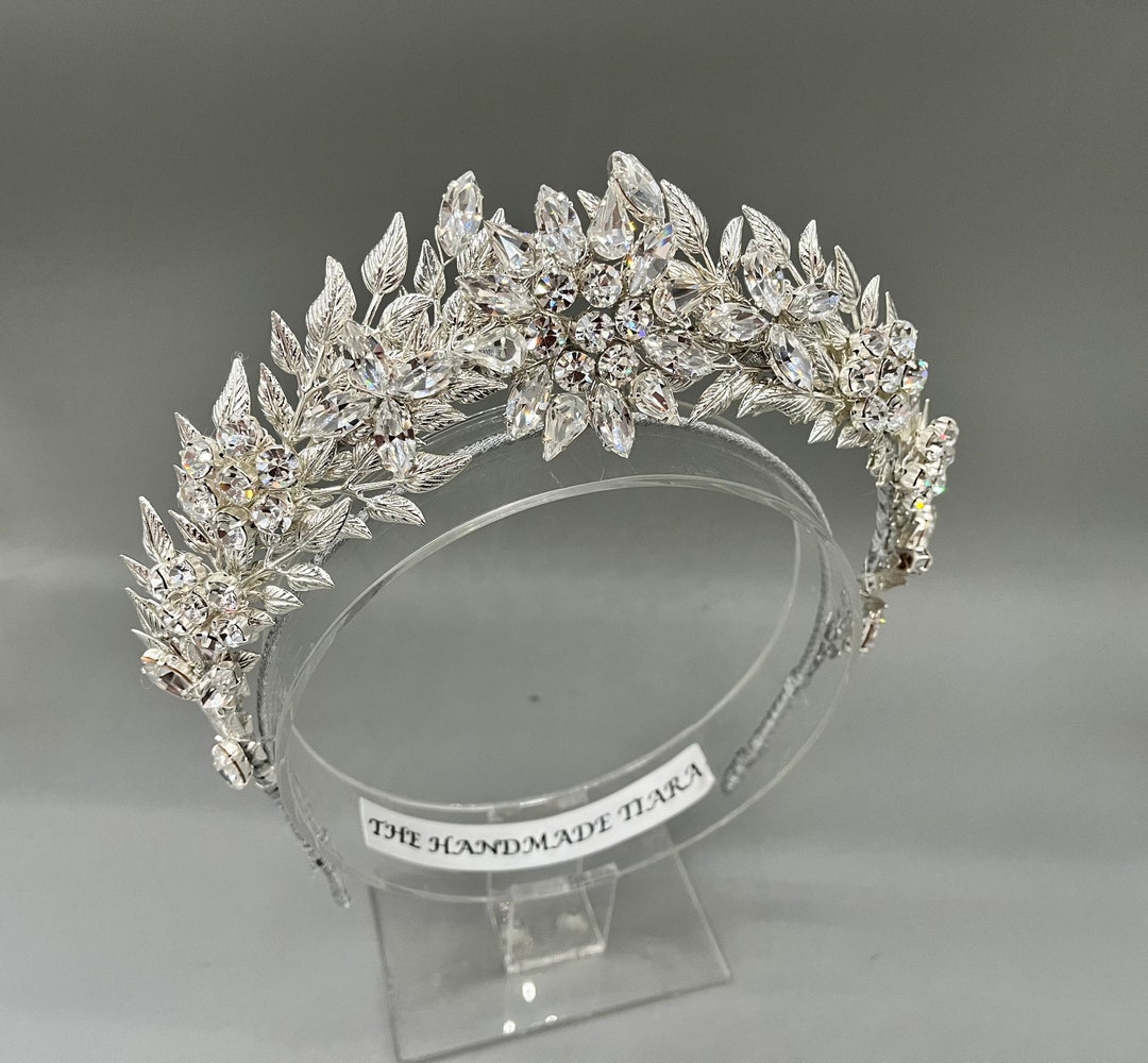 Silver Leaf Crown Headband Tiara - Leaf Crown for a Bride - Last One ...
