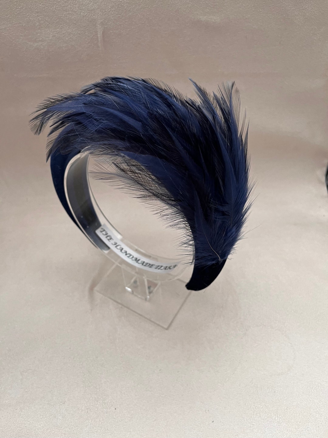 Navy Blue Feather Headband Headpiece Races Headpiece, Mother of the ...
